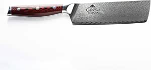 Amazon.com: Ginsu Katana 7" CLEAVER | DAMASCUS STEEL | HERITAGE ...
