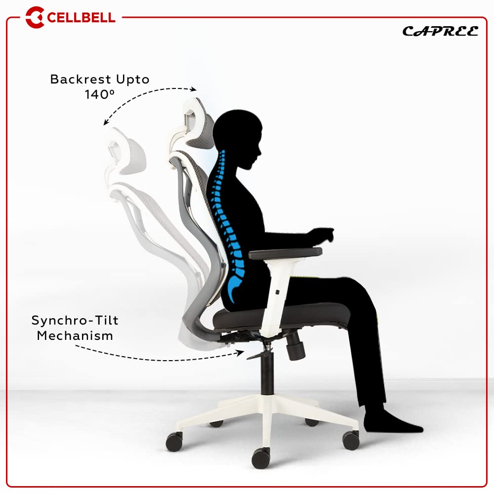 Buy CELLBELL Capree C190 High Back Ergonomic Mesh Home & Office Chair ...