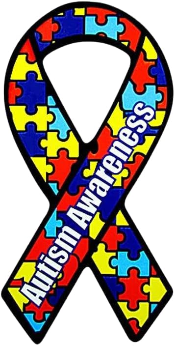 Amazon.com: Large Autism Ribbon Car Magnet – Vibrant Designs to Show ...