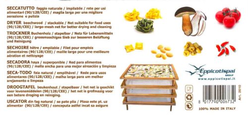 Eppicotispai Beechwood Stackable Food Dryer with Net Home Garden ...