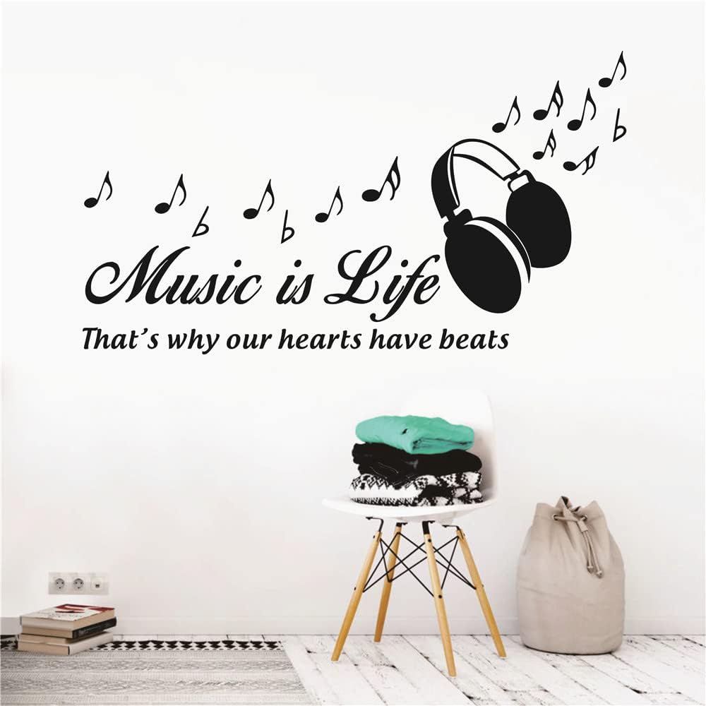 Amazon.com: Music Wall Decal Sticker, Peel Stick Musical Instrument ...