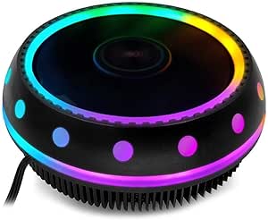 Amazon.com: CPU Cooler,Universal Silent CPU Cooler RGB LED Light ...