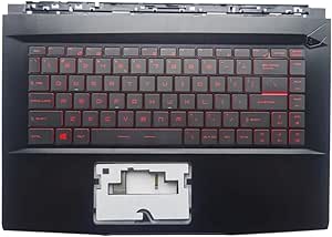 Amazon.com: Backlit Laptop Keyboard with Palmrest Compatible with MSI ...