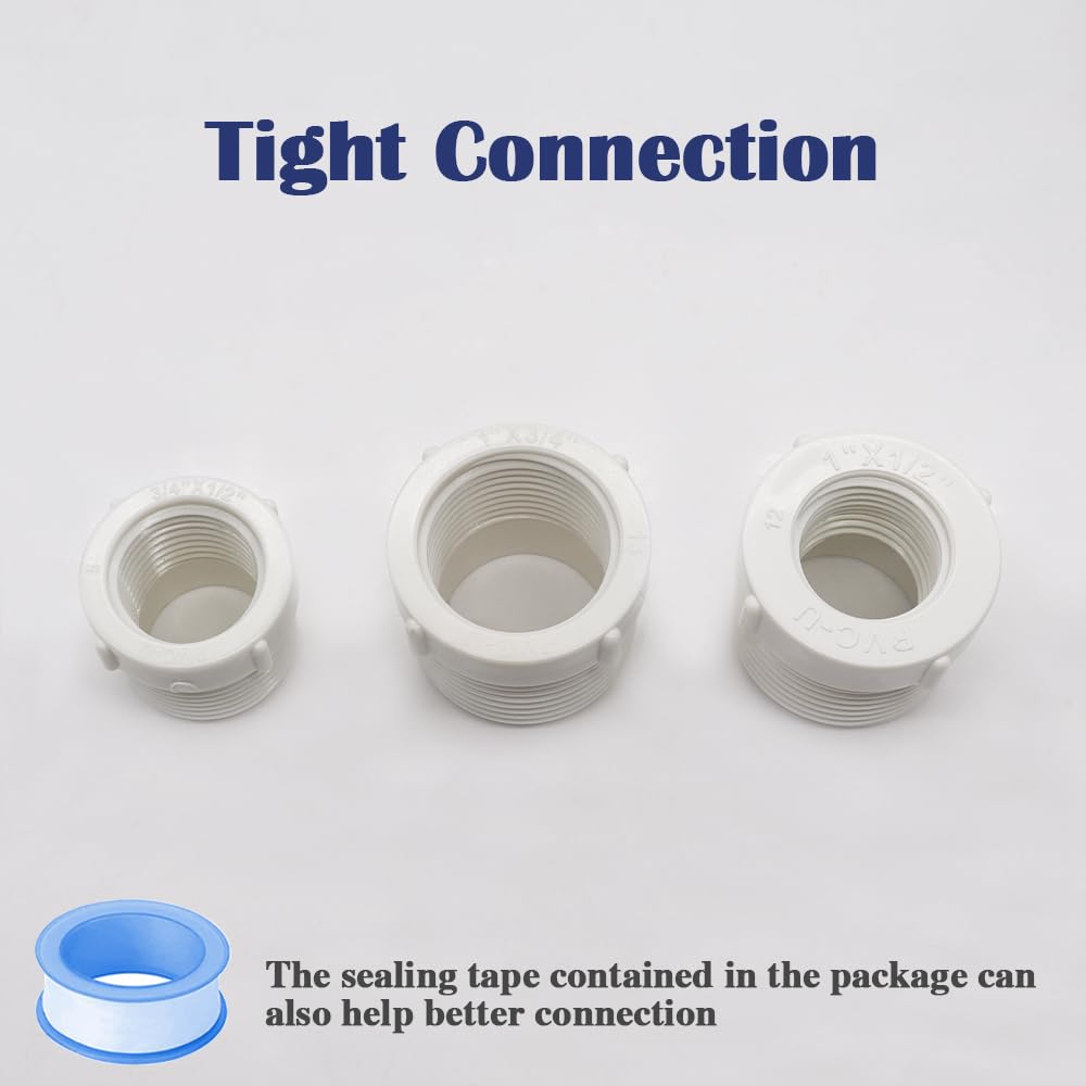 Snapklik.com : HayEastdor 10PCS 1 Inch Male Thread To 1/2 Inch Female ...