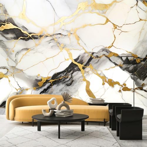 Black and Gold Marble Peel and Stick Wallpaper self-Adhesive Walls ...
