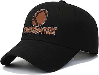 Football Custom Hats Embroidered Baseball Cap for Men Women Adjustable ...