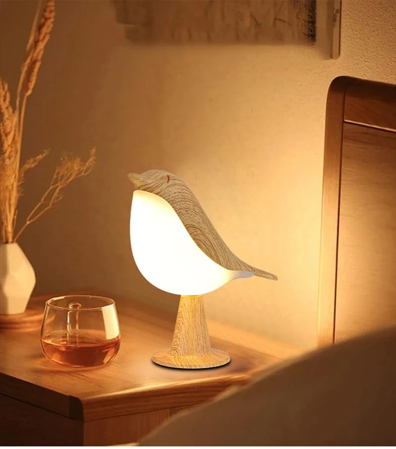 Chris.W Bird Lamp Night Light, Bird Table Lamp Small Lamp, 3 Level ...