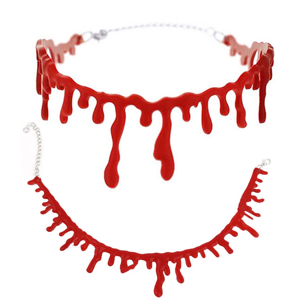 Van Der Linn VDL Blood Drip Choker for Halloween, Necklace Party fancy ...