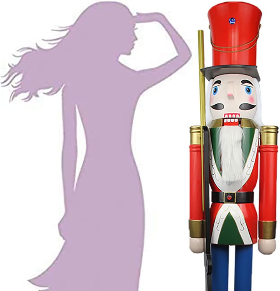 CDL 60" 5feet Tall Life-Size Large/Giant Red Xmas Wooden Nutcracker ...
