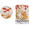 Amazon.com : Hello Fall Cat Garden Flag Maple Leaves Pumpkin Double ...