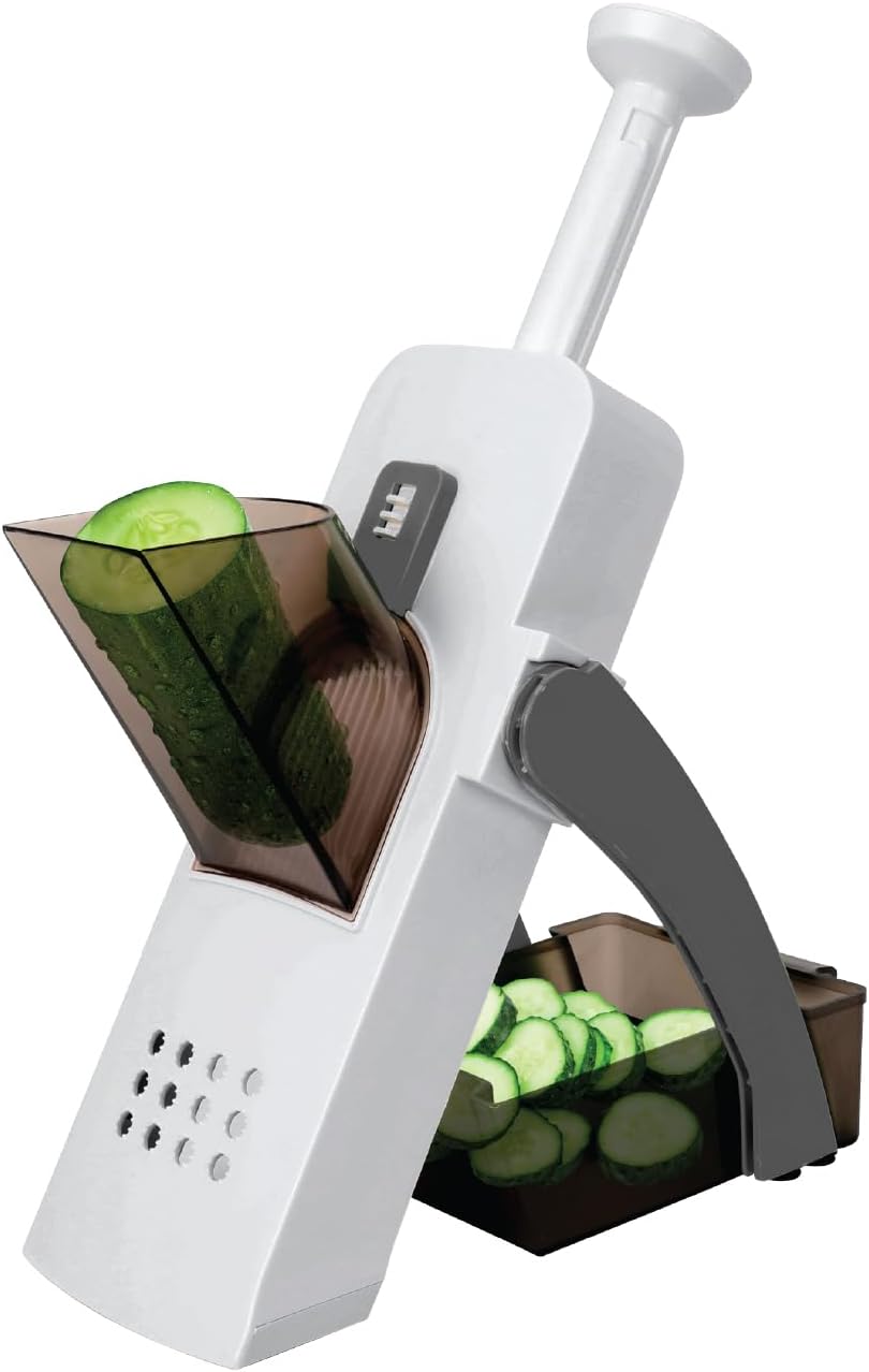 Amazon.com: JS Gourmet Safe Mandolin Slicer for Kitchen with Built-In ...
