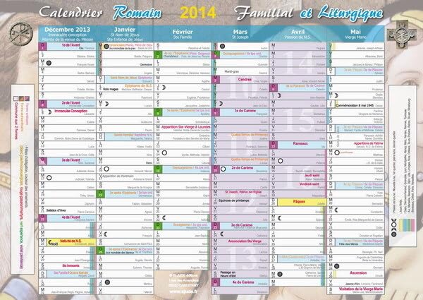 Amazon.com: LE CALENDRIER ROMAIN FAMILIAL ET LITURGIQUE 2014: ...
