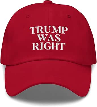 TRUMP was RIGHT Red Hat | Snap Back MAGA 2024 Adjustable Fitted Golf ...