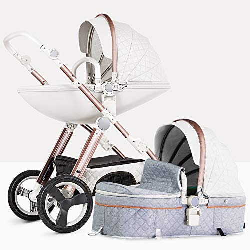 Buy Pram High Landscape Egg Shell Baby Stroller 3 in 1 can sit and Lie ...