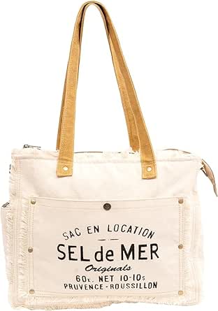 Buy NATURALS EXPORT Sel De Mer Upcycled Large Upcycled Canvas Crossbody ...