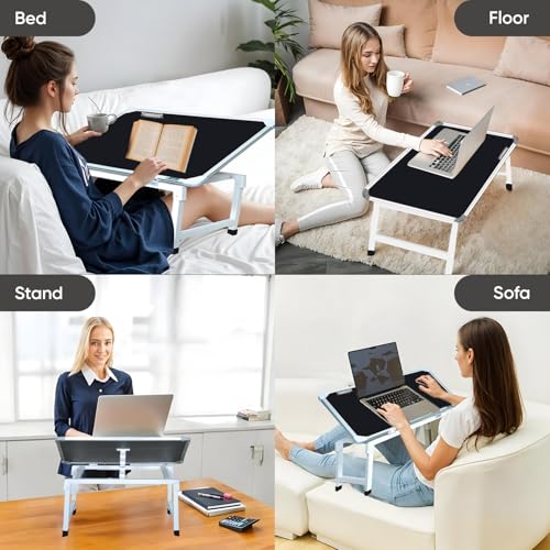 YAJNAS Multipurpose Whiteboard & Laptop Table | Portable Study & Lap ...