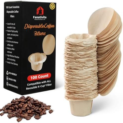 Amazon.com: Unbleached K cup Coffee Paper Filters with Lid Disposable ...