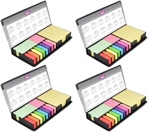 Albert Austin Sticky Notes Set with Leather Organiser Case Colourful ...