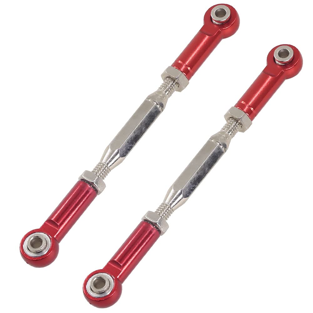 Buy 2pcs RC Adjustable Linkage Link Rods 80-97mm Servo Link Steering ...