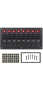 Amazon.com: Marine Boat Panel 3 Gang Rocker Switch Box 12V ON Off ...