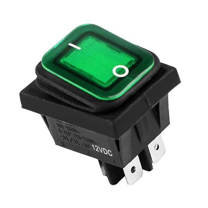 Buy Dpst 12Dc 16A Lighted Switch Ip65 Boat Car Rocker Switch 4Pin On ...