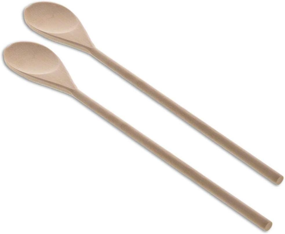 Amazon.com: SET OF 6, Wooden Cooking Mixing Spoon, Birch Wood, 3-Sizes ...