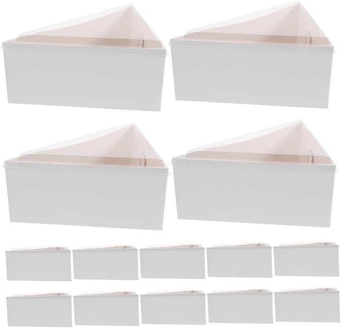 Amazon.com: LIFKOME 50sets Triangle Cake Lids Cover Cake Packaging and ...