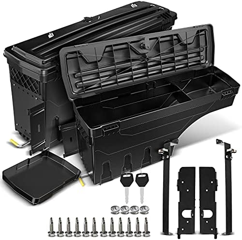 A-Premium Lockable Truck Bed Storage Box Case Tool Box Compatible with ...