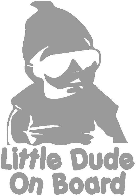 Amazon.com: Little Dude ON Board Vinyl Decal - Size: 7", Color: White ...