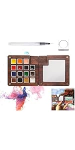 Amazon.com: Mini Paint Palette Travel Kit - Mini Travel Watercolor ...