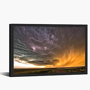 Amazon.com: Tornado Lightning Storm Severe Weather Poster Canvas Prints ...