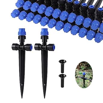 Amazon.com : Drip Irrigation Emitters,with Adjustable 360 Degree Water ...