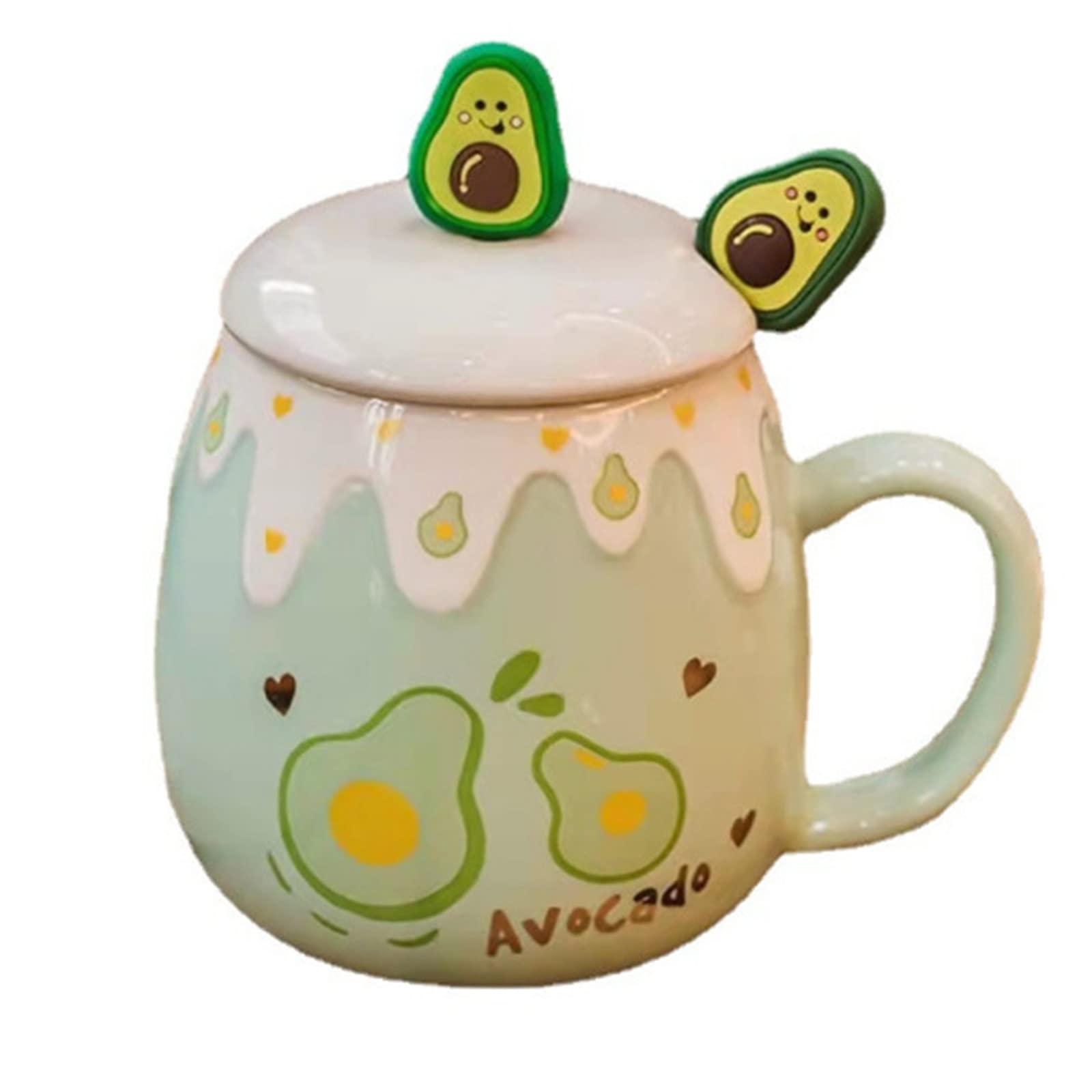 Amazon.com: Coffee Mug Cups Ceramic Tea Cup Fruits Avocado Shaped ...