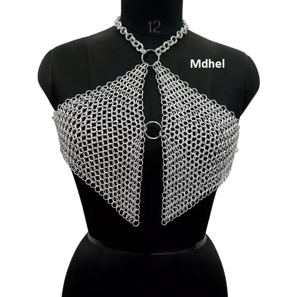 Amazon.com: Maliss Chain Maille Top, Aluminum ring top womenswear ...