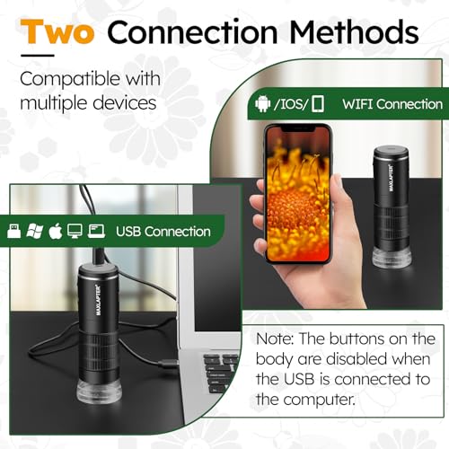 Snapklik.com : Wireless Digital Microscope, 50X-1000X Magnification ...