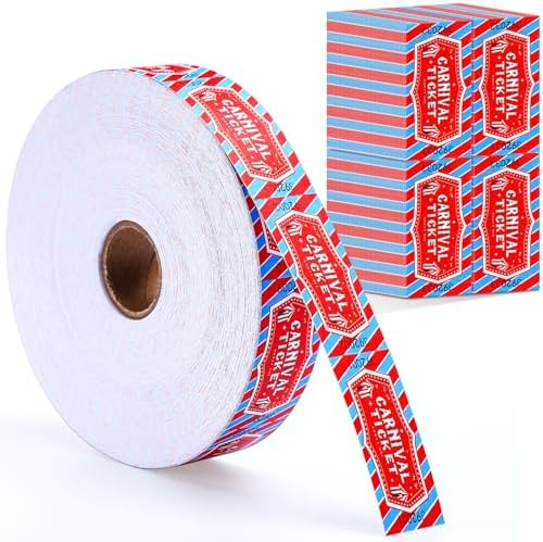Amazon.com : Pasimy 2000 Pcs Carnival Circus Tickets Roll Carnival ...
