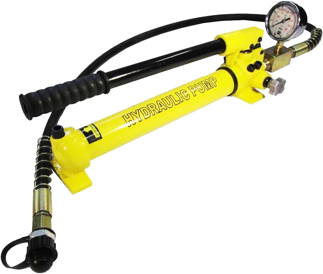 Hydraulic Hand Pump Two Speed with Pressure Gauge (10000 psi - 21 in3 ...