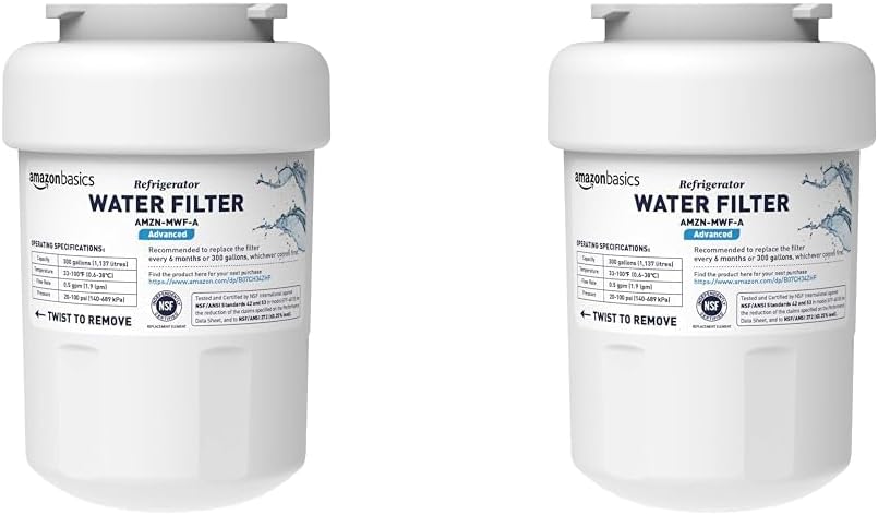 Amazon.com: Amazon Basics Replacement GE MWF Refrigerator Water Filter ...