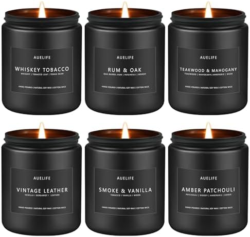 Amazon.com: AOOVOO Scented Candles Set - 6 Pack Men Candles for Home ...