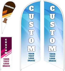 Amazon.com : Custom Feather Flag for Business Outside (Only Flag ...