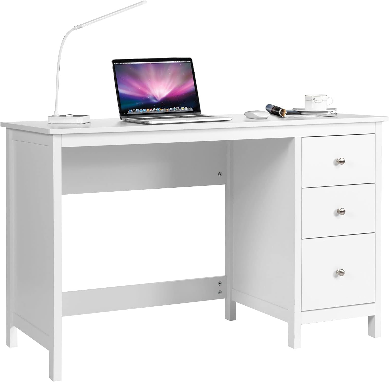 Amazon.com: CraftThink Contemporary Office Study Desk, Contemporary ...