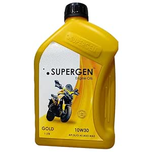 Supergen 10W30 Gold API SL/CI-4/JASO MA2 Engine Oil For Bike (Pack of 2 ...