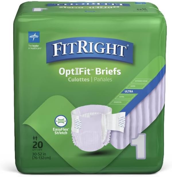 Amazon.com: FitRight OptiFit Extra Adult Briefs with Tabs, Moderate ...