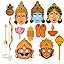 Party Propz Ramayan Theme Face Masks and Props - 18Pcs Ram, Sita ...