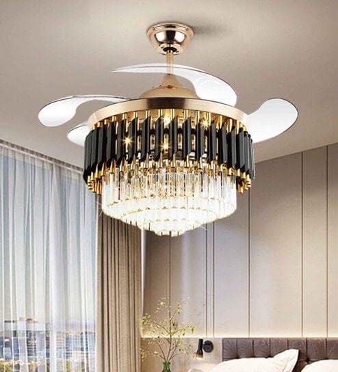 HDC 42" Modern Creative Design Chandelier Ceiling Fan with LED Lighting ...