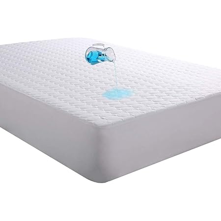 Amazon.com: Bedecor Twin Mattress Pad Waterproof Quilted Fitted ...