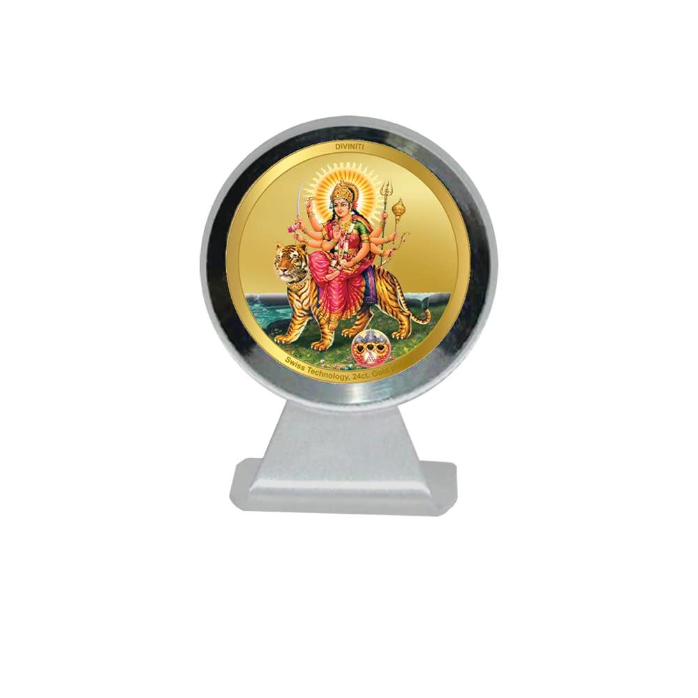 DIVINITI Durga Ji Goddess Idol Photo Frame for Car Dashboard, Table ...