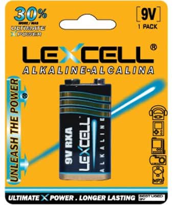 Amazon.com: Battery,Super Alkaline,9V,LEXCELL/PAIRDEER 9V (2) : Health ...