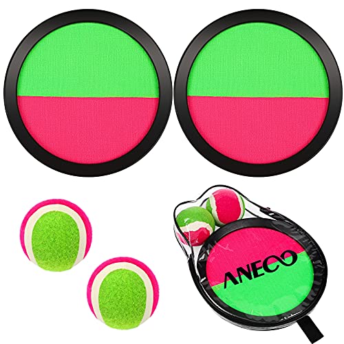 Aneco Toss and Catch Paddles Throw Catch Bat Balls Game Toss - Want It All