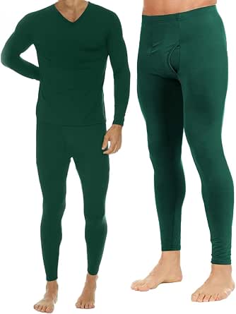 Amazon.com: Thermajohn Long Johns for Men Size M Bottoms & Vneck Set ...